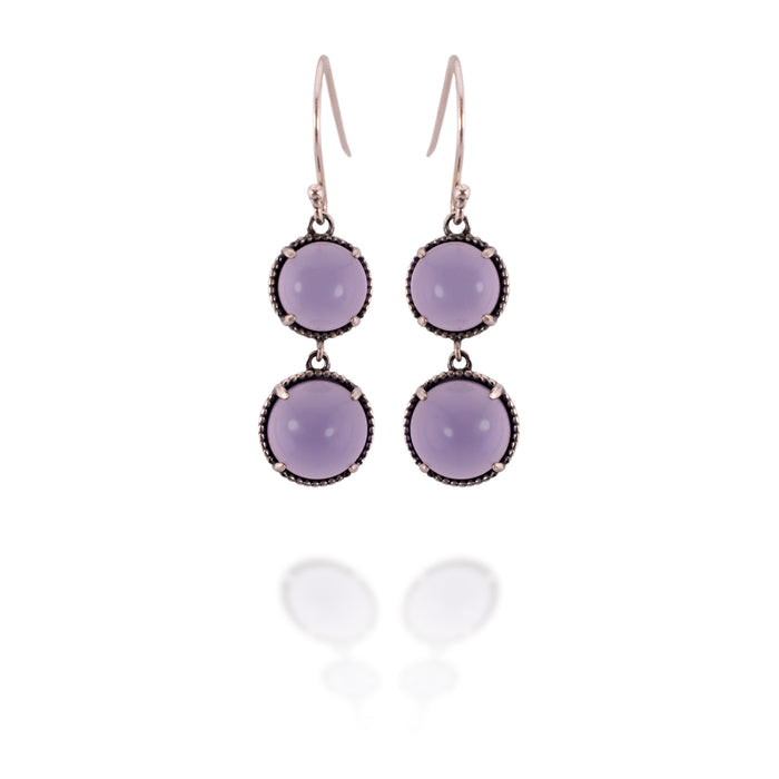 Double Take Amethyst Glass Earrings by Bottled Up Designs from Harold ...